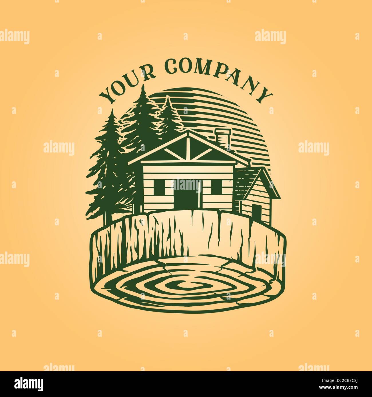Lumber Log House Logo Vintage Wood Stock Vector Image & Art - Alamy