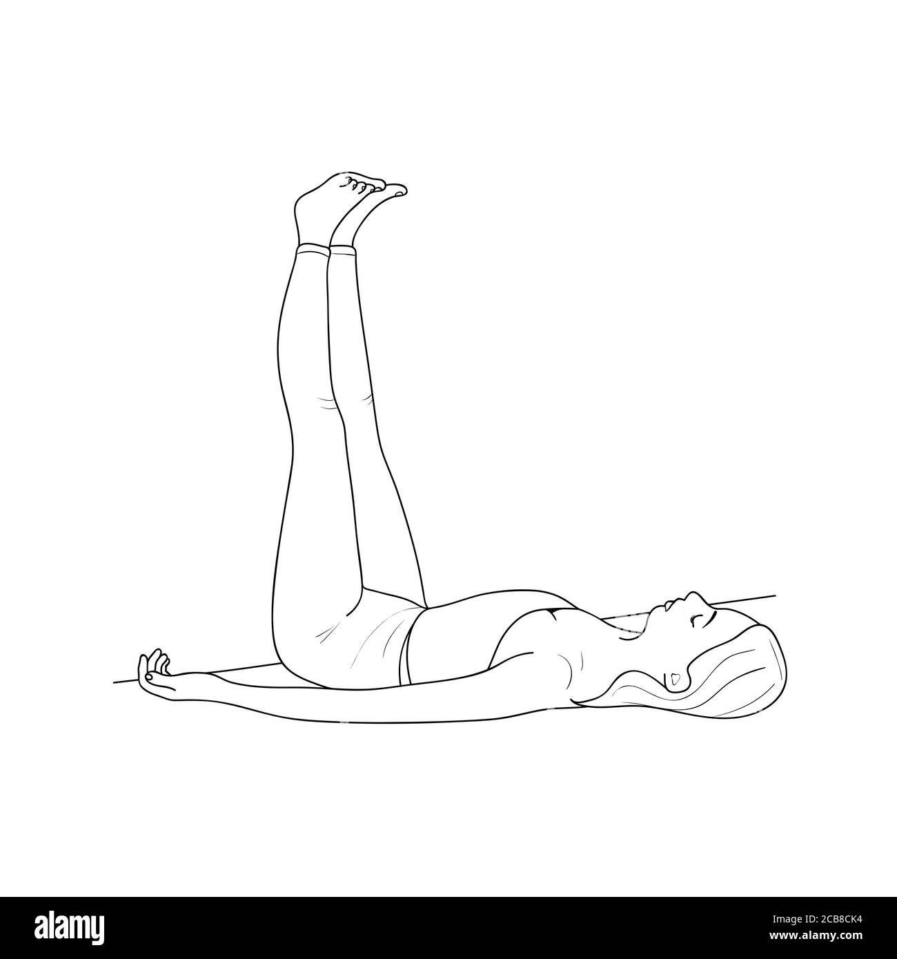 Legs up the Wall Pose. Vector Stock Vector Image & Art - Alamy
