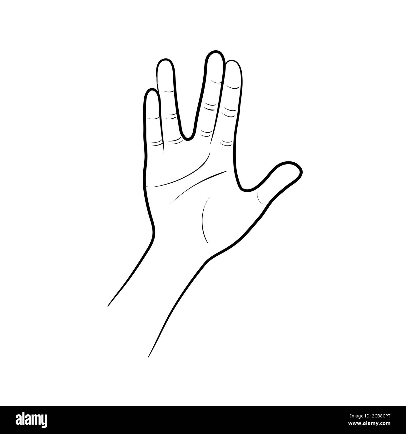 Salute Hand Gesture. Vector Stock Vector Image & Art - Alamy