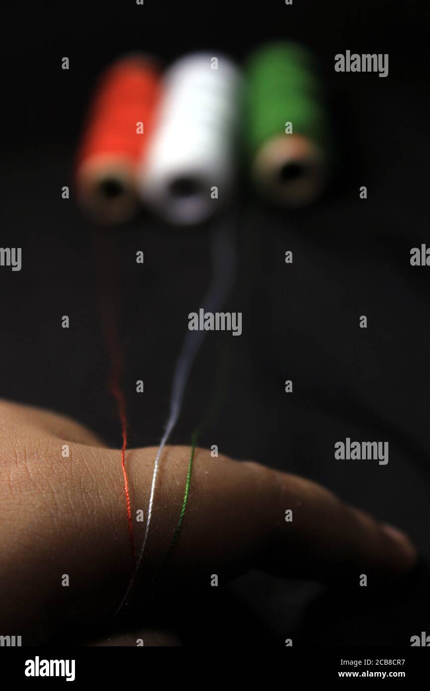 15 August India Independence Day concept, Indian flag made by tricolor ...