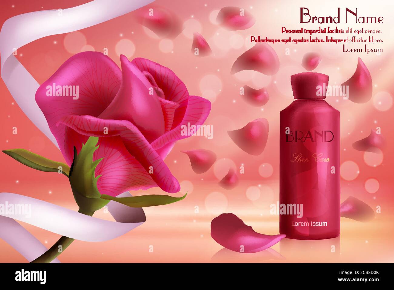 Beautiful red rose glass Stock Vector Images - Alamy