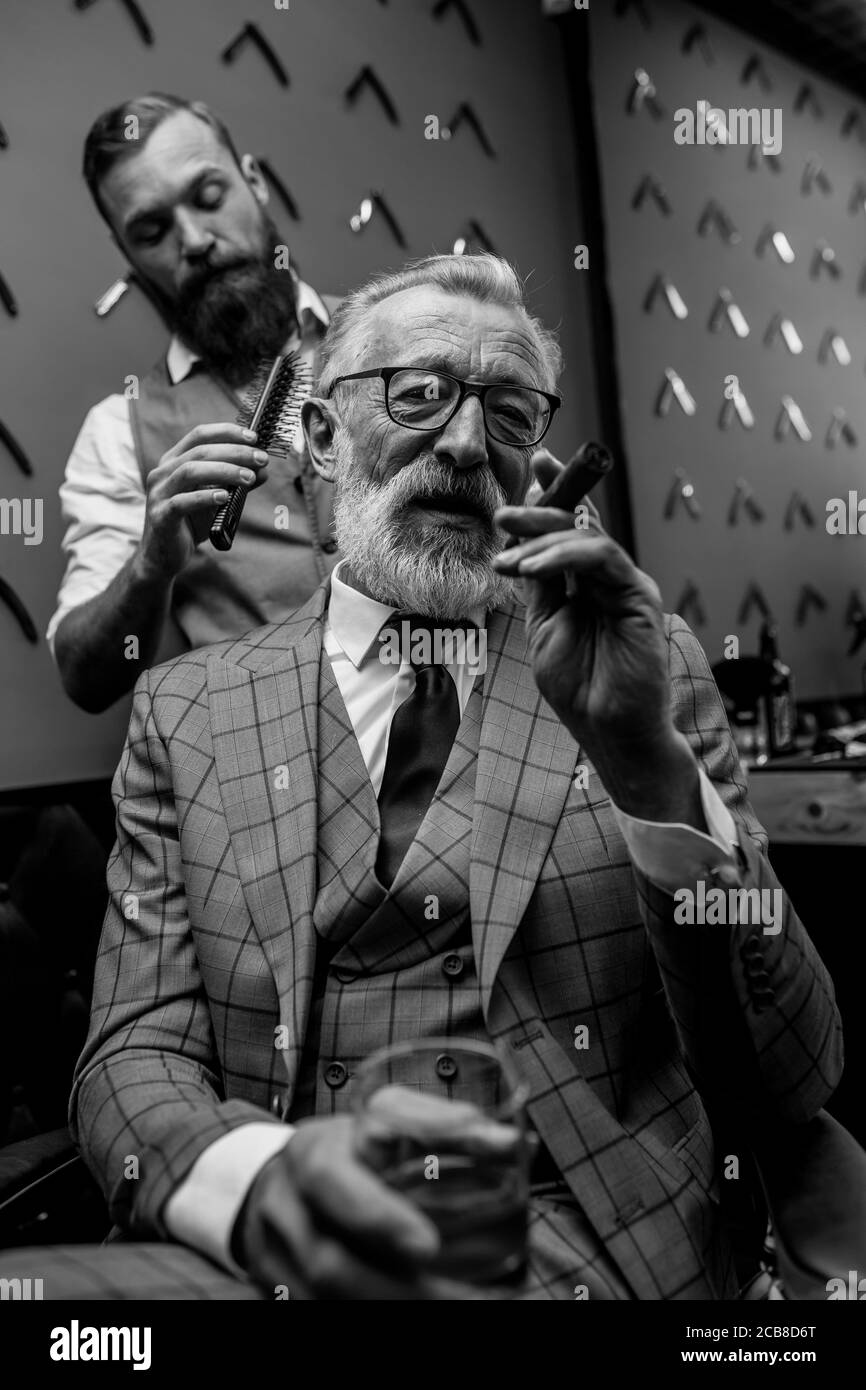 Close up customer in Black and White Stock Photos & Images - Alamy