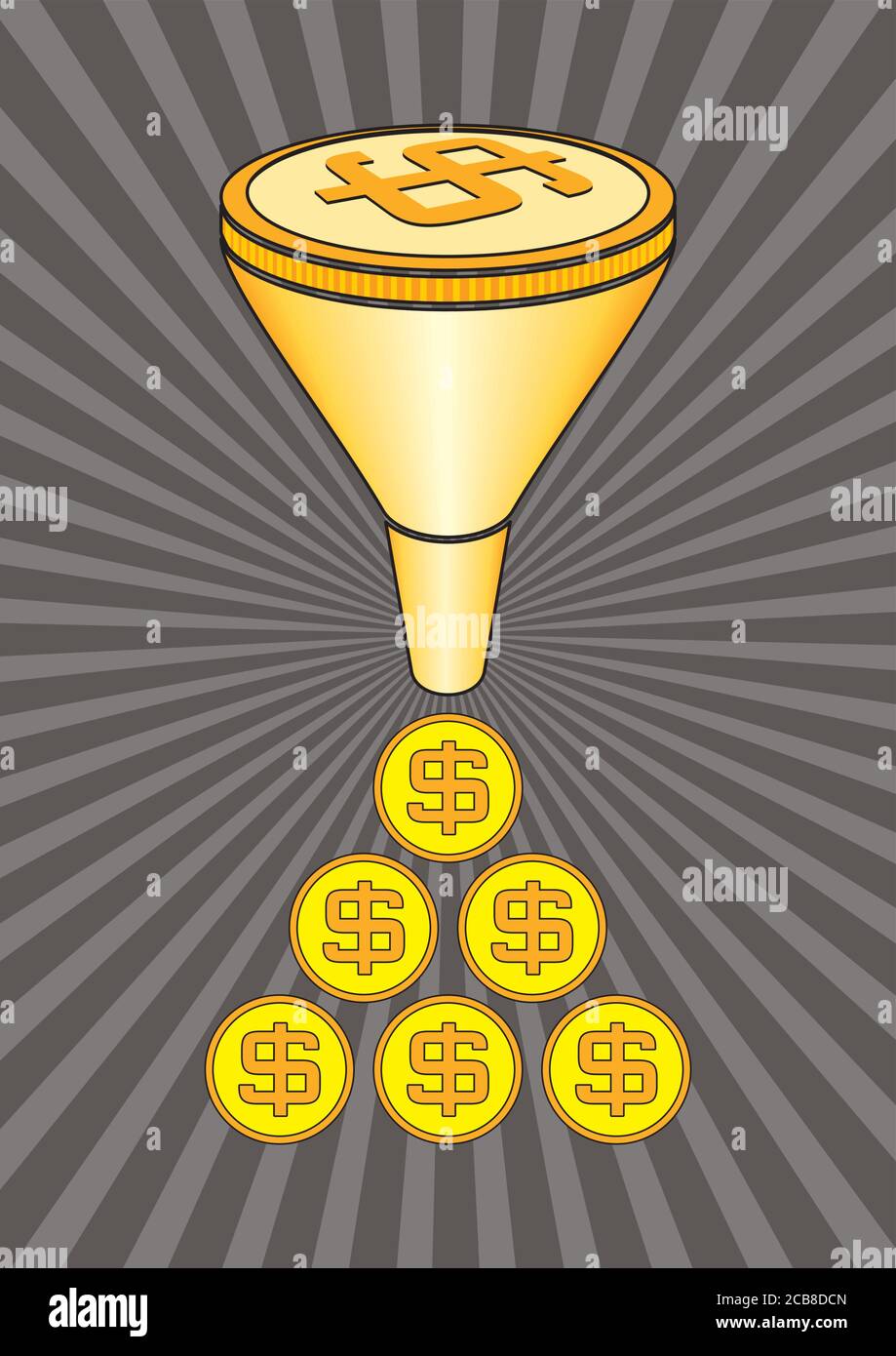 Sales funnel icon. Funnel business pyramid Infographic Stock Vector ...