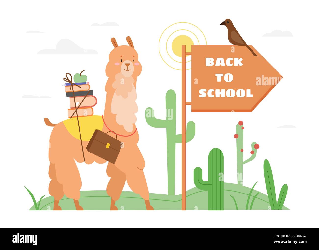 Schoolbag cartoon hi-res stock photography and images - Alamy