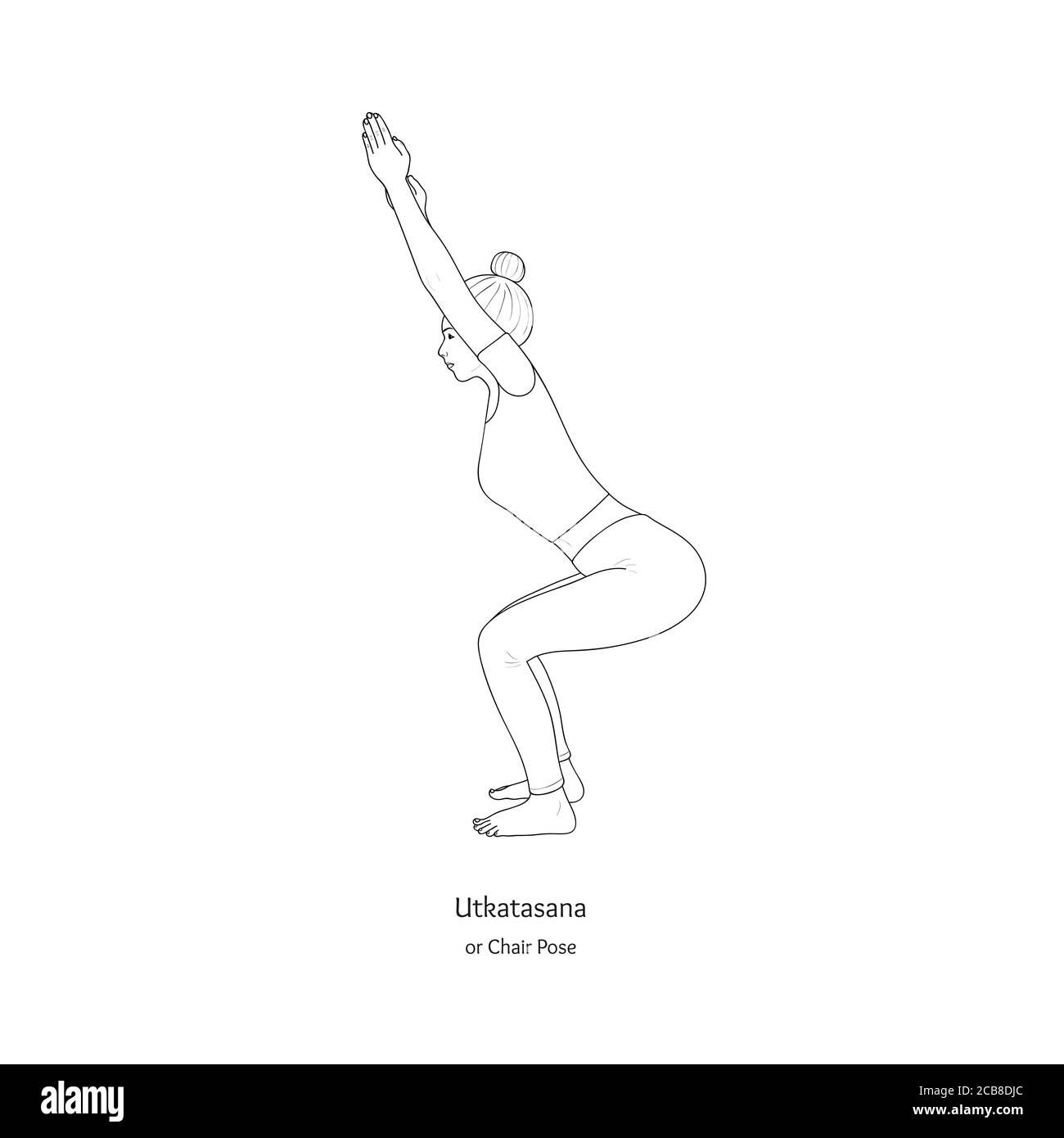 Utkatasana / Chair Pose. Vector Stock Vector Image & Art - Alamy