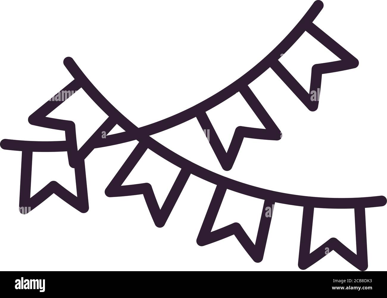 Decorative party pennants icon hi-res stock photography and images - Alamy