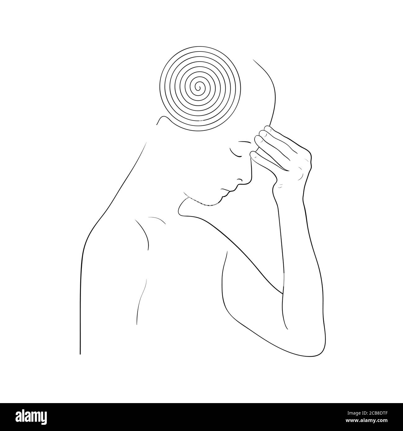 Self-Hypnosis Concept. Vector Stock Vector Image & Art - Alamy
