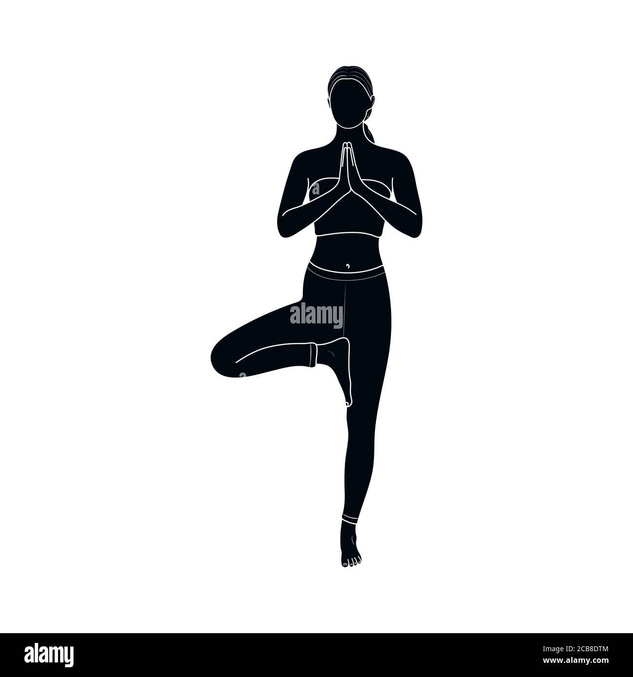 Tree Pose / Vrksasana. Vector Stock Vector Image & Art - Alamy