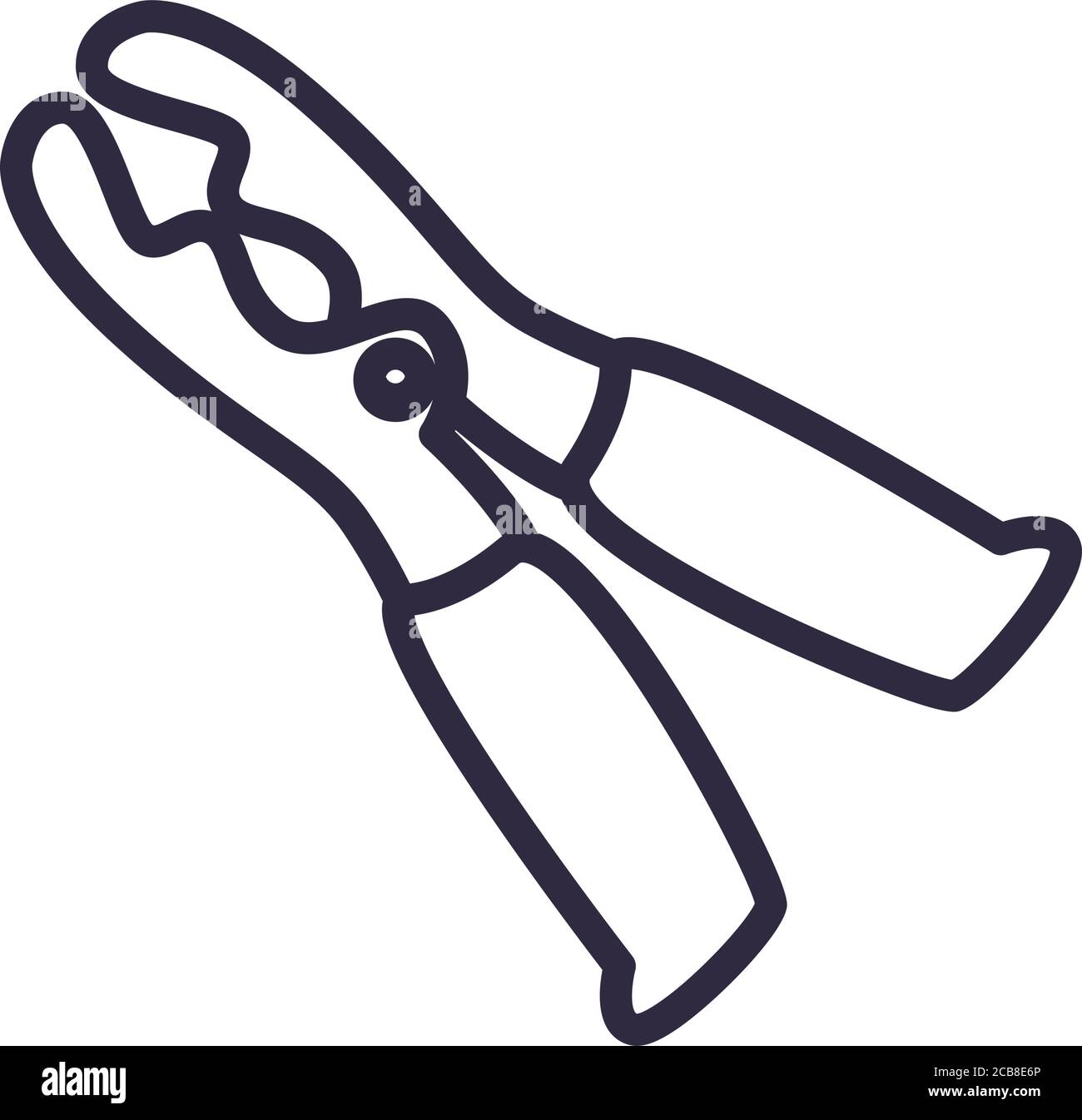 pliers line style icon design, Repair service and vehicle theme Vector ...