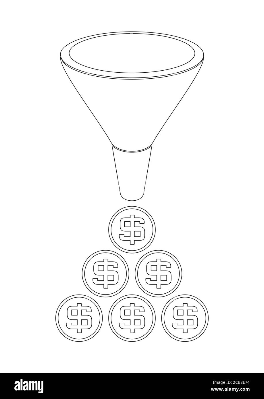 Sales funnel icon. Funnel business pyramid Infographic Stock Vector ...