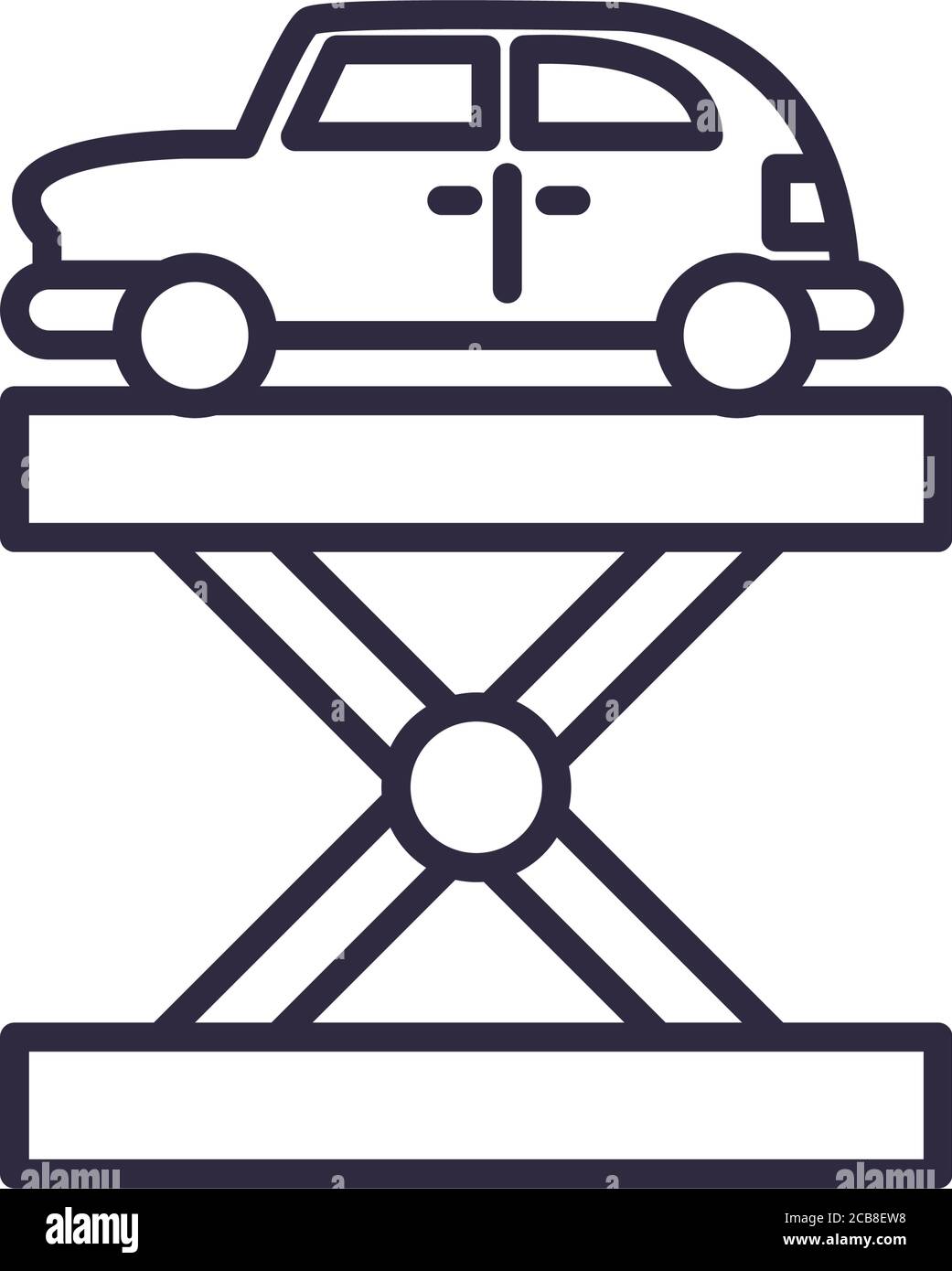 car lifting line style icon design, Repair service and vehicle theme ...