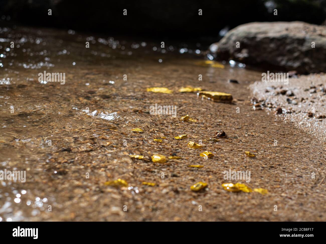 Shiny gold rock closeup view hi-res stock photography and images - Alamy