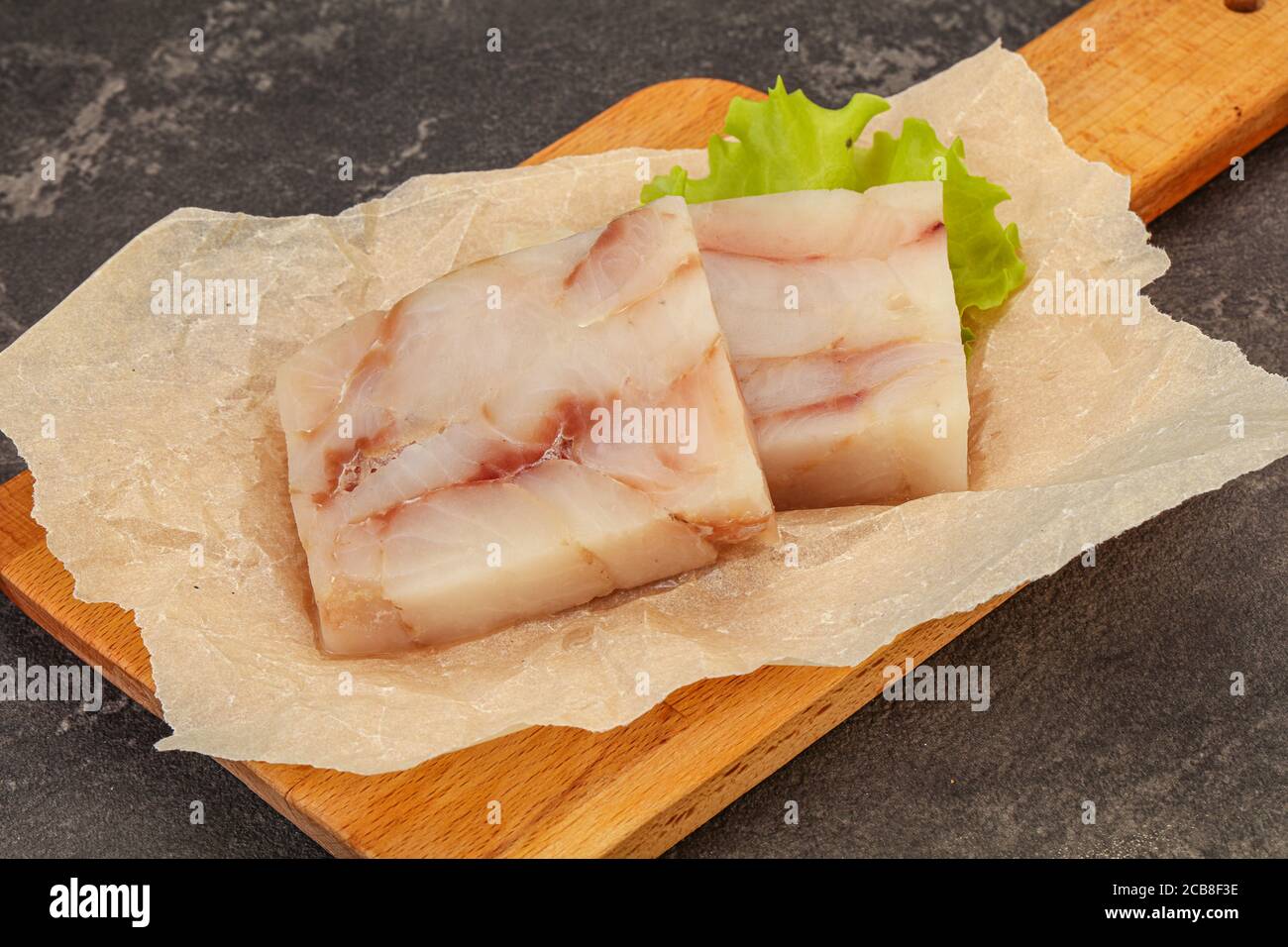 Raw dietary pollock fish fillet for cooking Stock Photo - Alamy