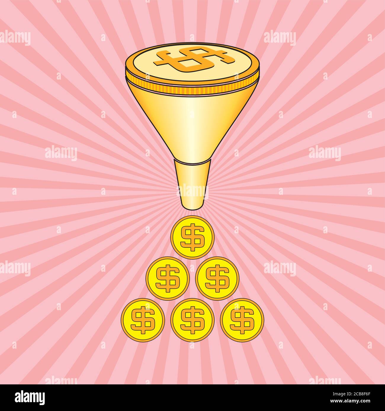 Sales funnel icon. Funnel business pyramid Infographic Stock Vector ...