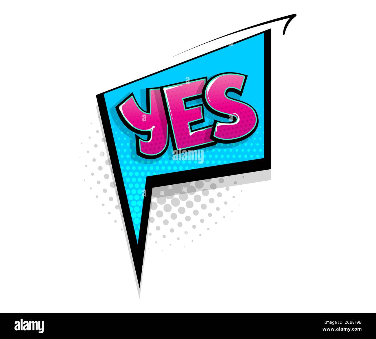 Yes communication bubble cartoon hi-res stock photography and images ...