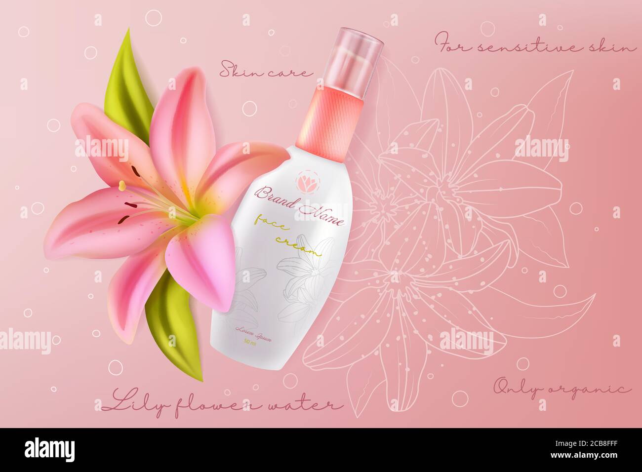 Cosmetics in bottle essential Stock Vector Images - Alamy