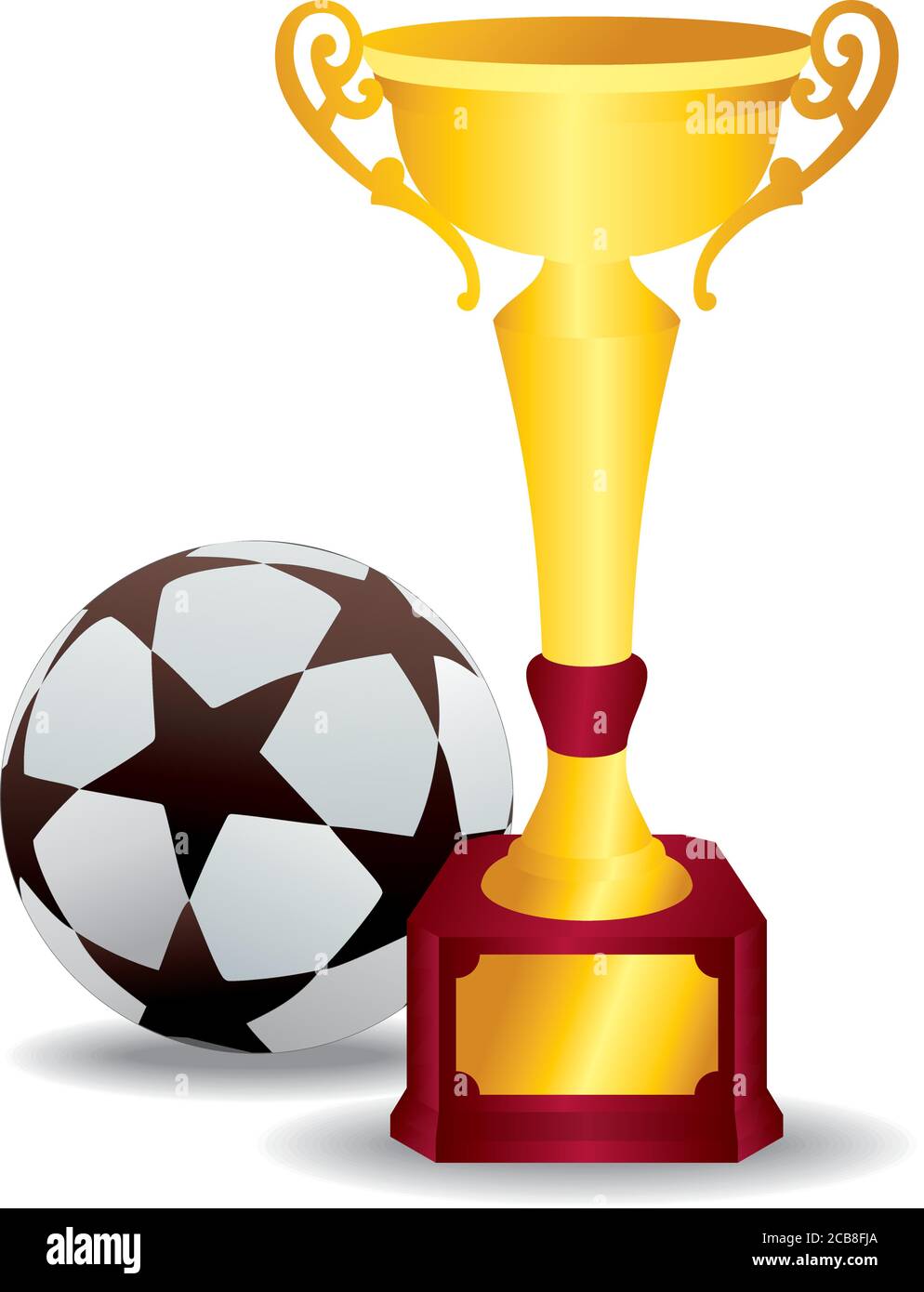vector image, sports award, athletic award with a soccer ball Stock ...