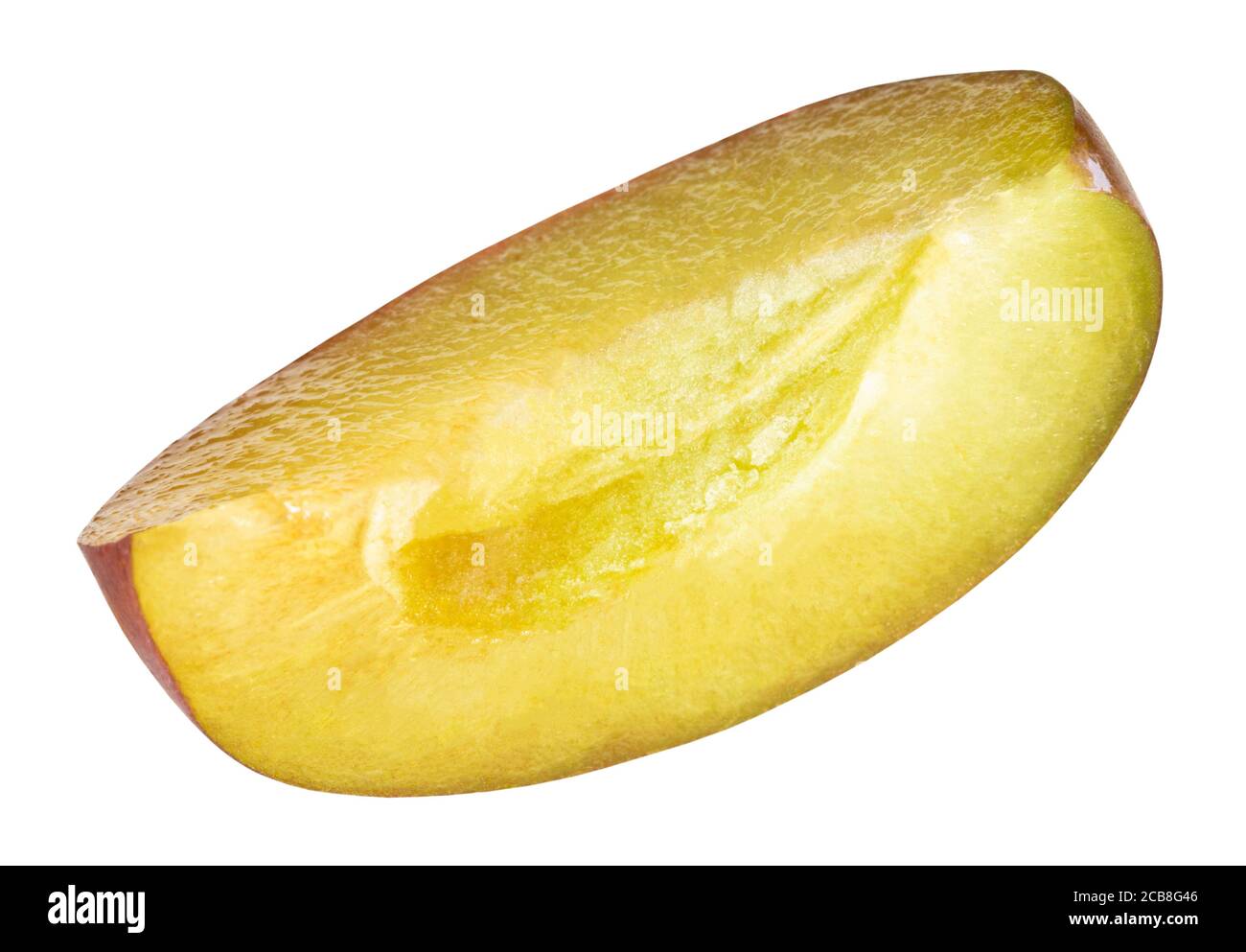 plum slice isolated on white background with clipping path Stock Photo ...