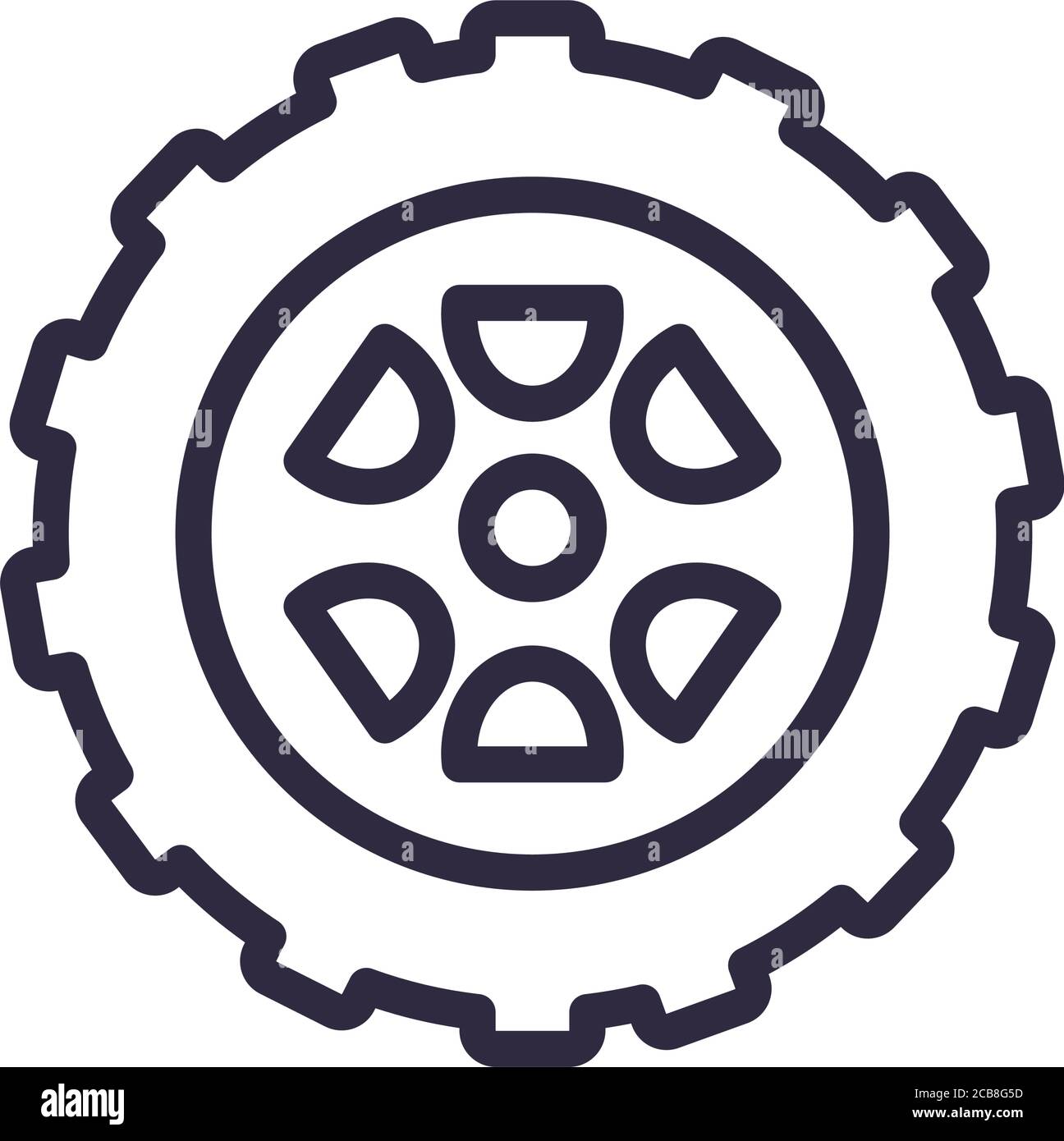 car wheel line style icon design, Repair service and vehicle theme ...