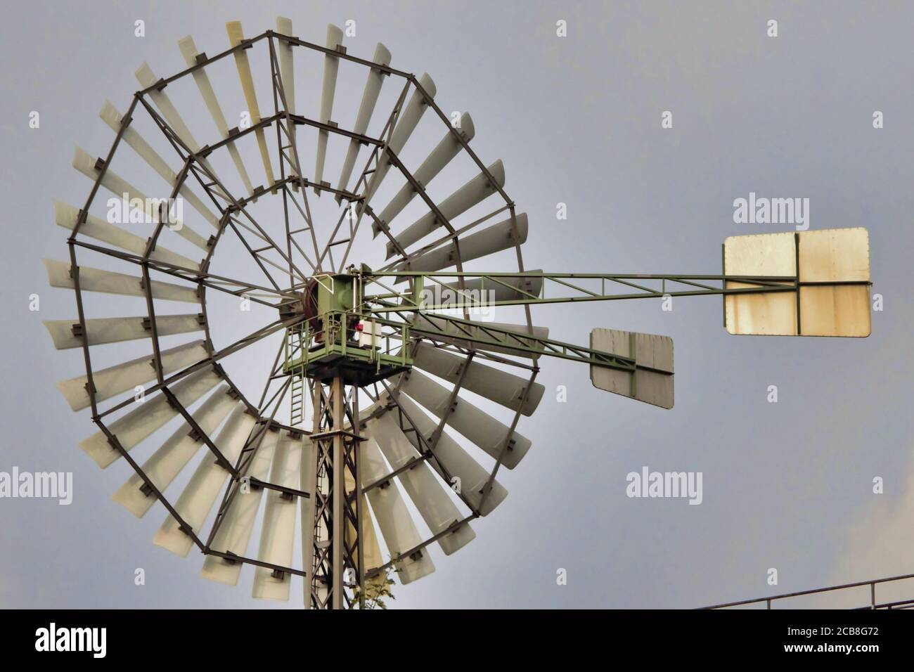 View of a steel wind turbine for generating electricity Stock Photo - Alamy