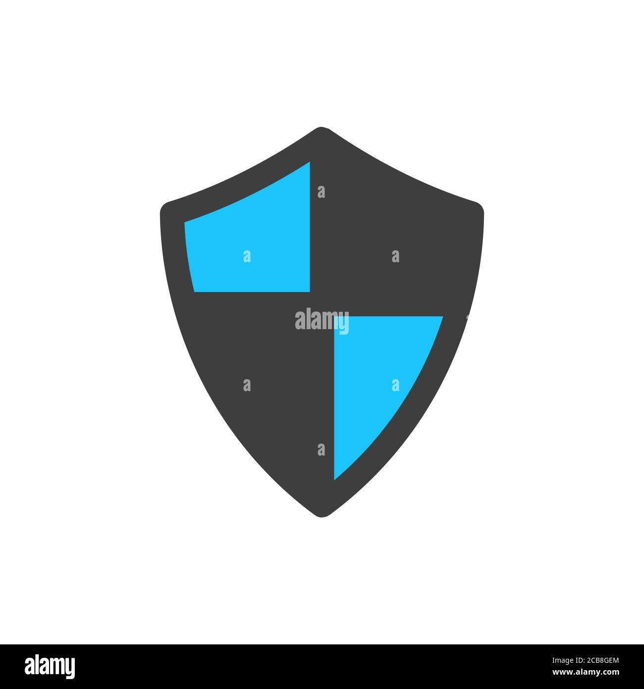 Colored Shield icon with cross. Protection security concept. Privacy ...
