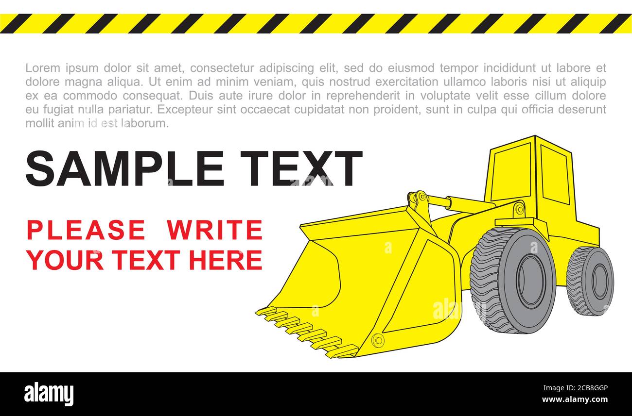 Bulldozer, construction vehicles. Simple bulldozing concept. Can be ...