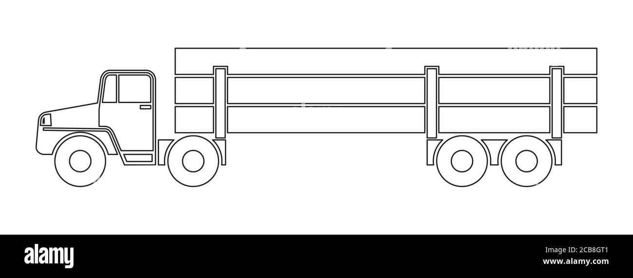 Timber carrier, timber carrying. Vector Icon. Simple vector ...