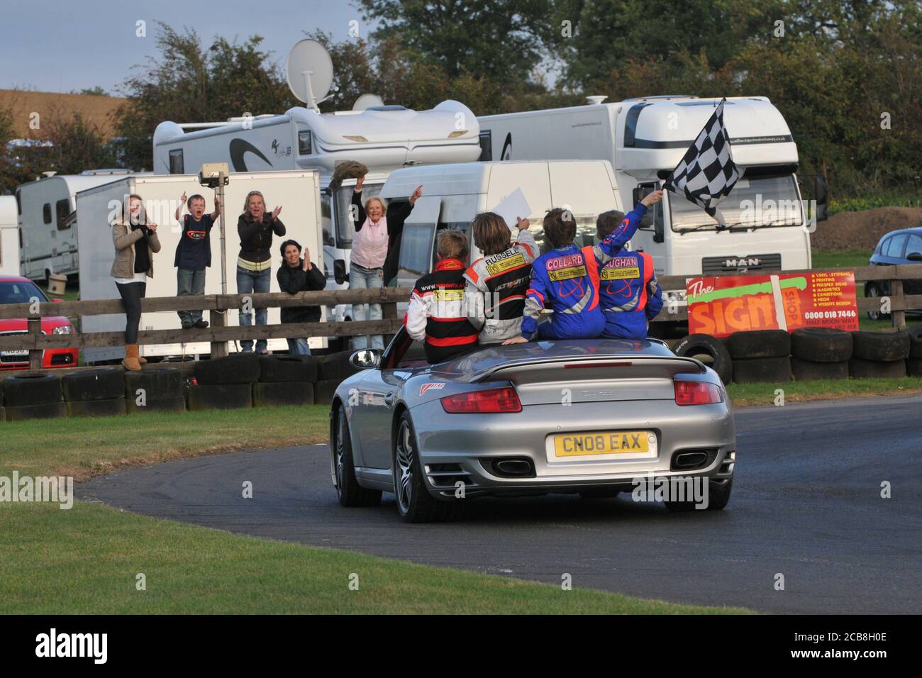 Williams F1 driver George Russell in his early Cadet Karting career ...