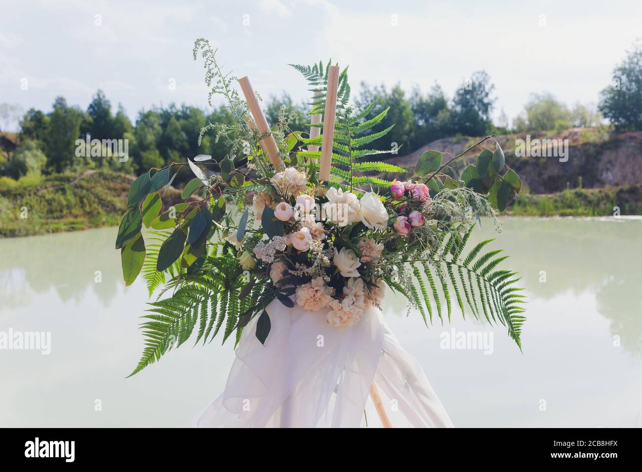 Native American ethnic residence, tippi aka, wigwam in the meadow Stock ...
