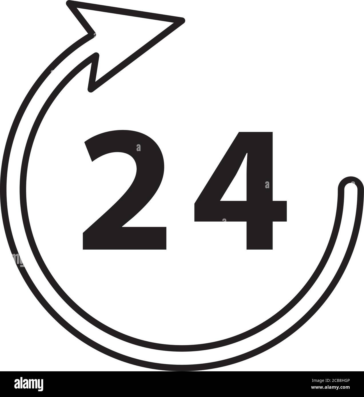 24 hours signal arrow Black and White Stock Photos & Images - Alamy