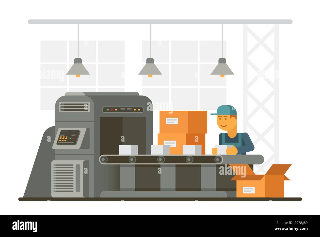 Stacking conveyor Cut Out Stock Images & Pictures - Alamy