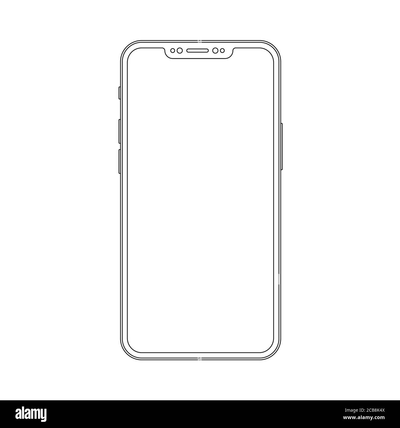 Cell Phone Line Drawing