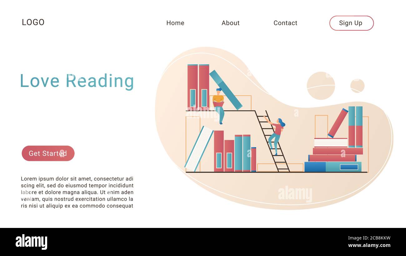 Digital library landing page hi-res stock photography and images - Alamy