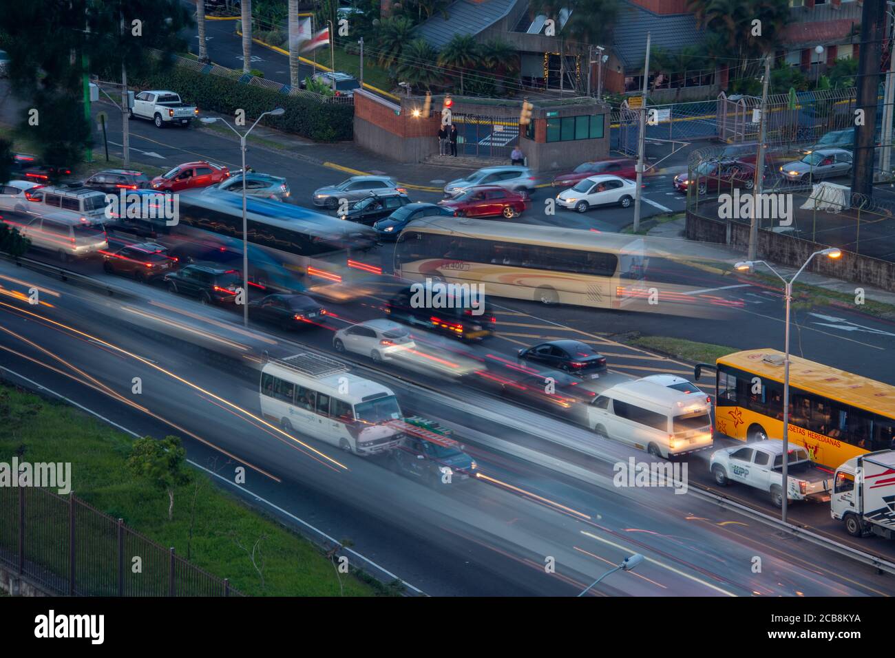 Traffic during evening rush hour in San Jose, San Jose province, San ...