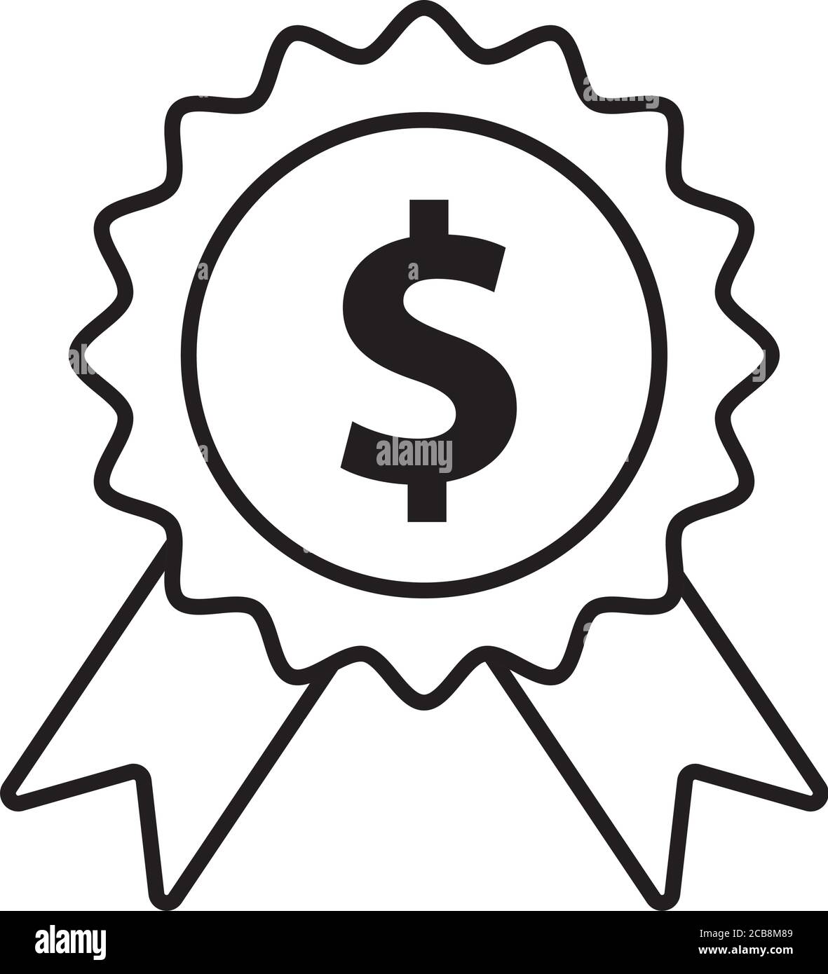 seal stamp with dollar money symbol line style icon vector illustration ...