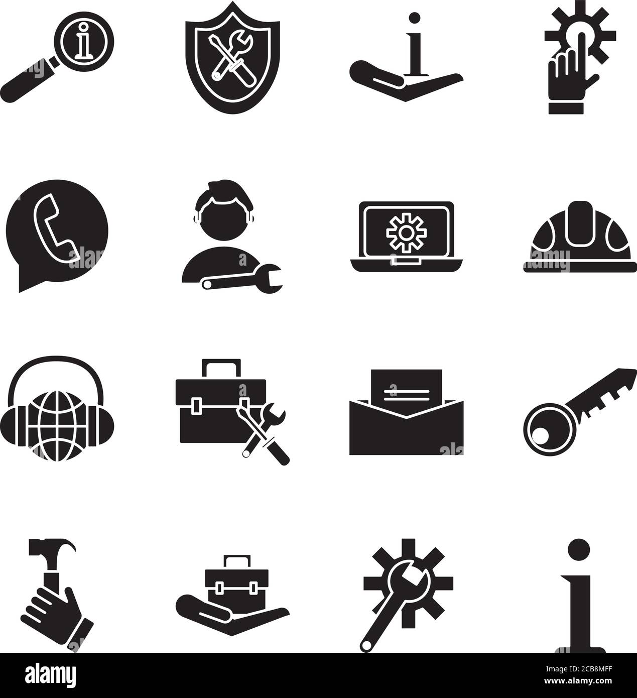 Phone icon vector bundle get Cut Out Stock Images & Pictures - Alamy