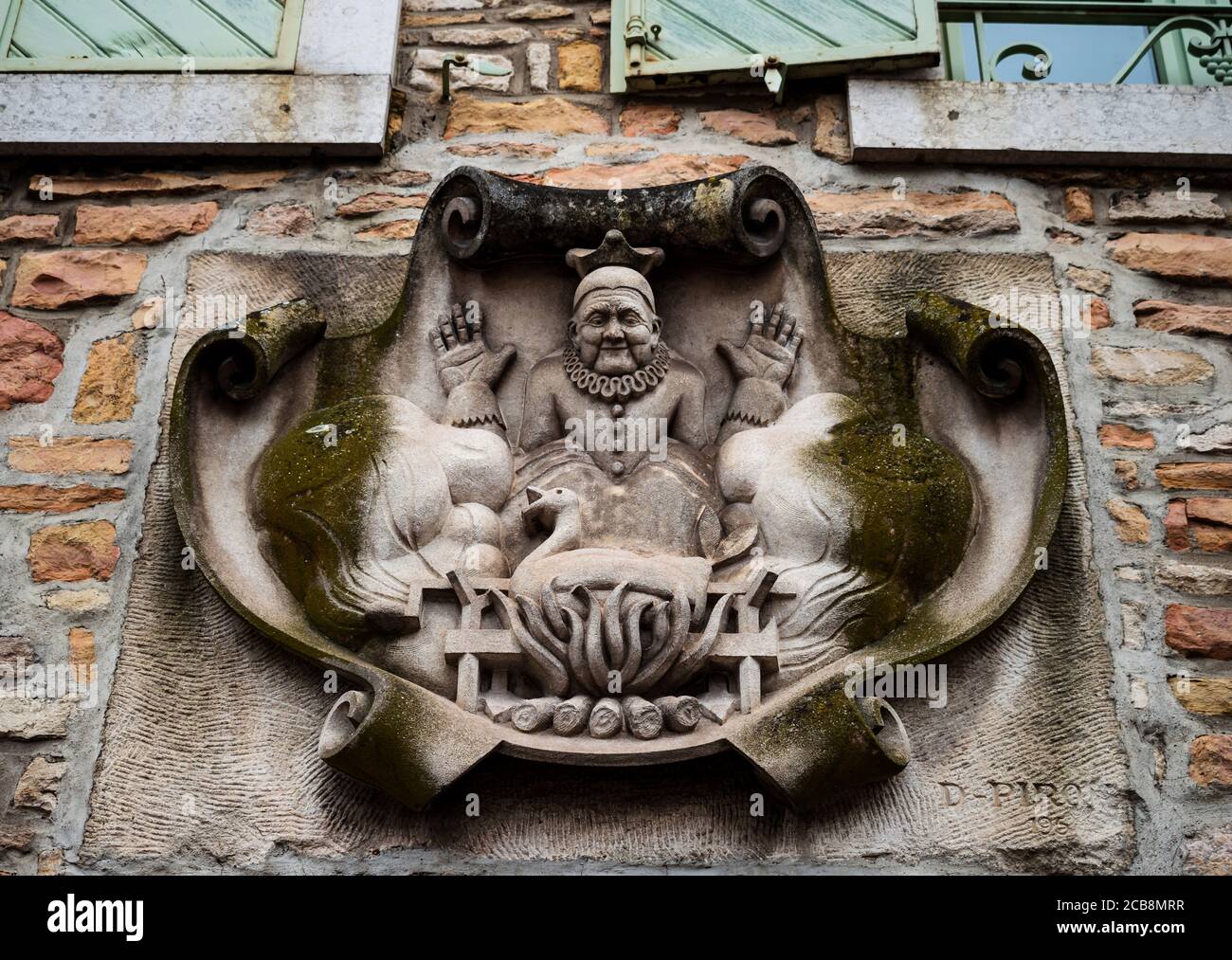 Beautiful ancient architecture of Burgundy. Streets of the city of ...