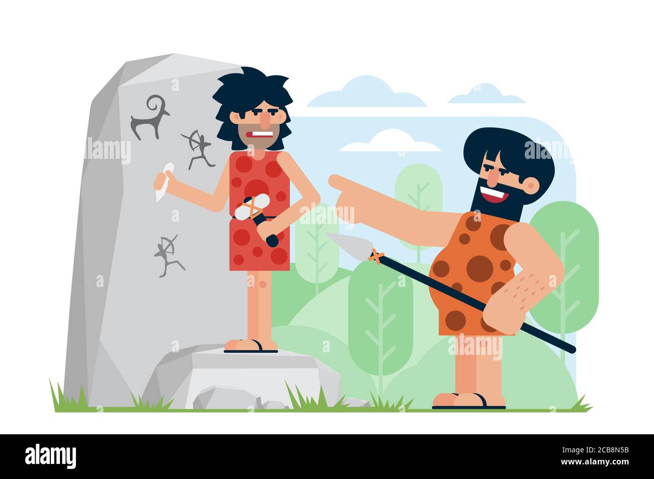 Prehistoric rock carving Stock Vector Images - Alamy