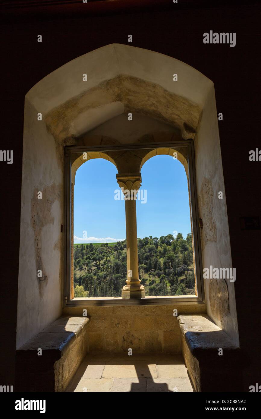 Segovia, Spain - April 24, 2019: The famous Alcazar castle of Segovia ...