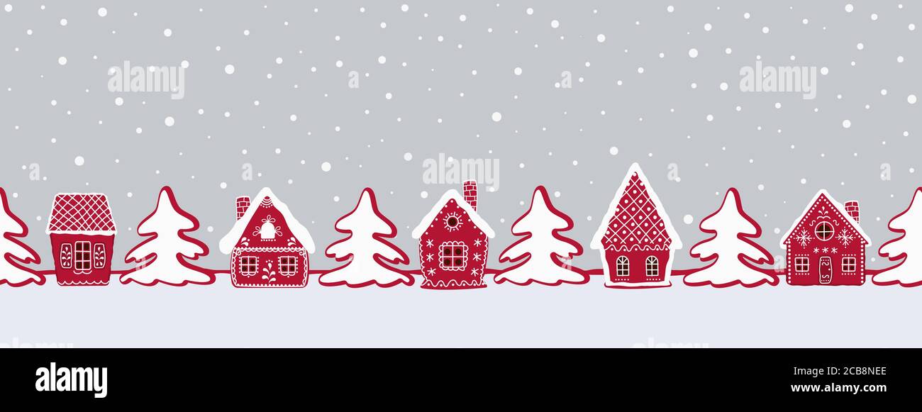Gingerbread houses illustration hi-res stock photography and images - Alamy