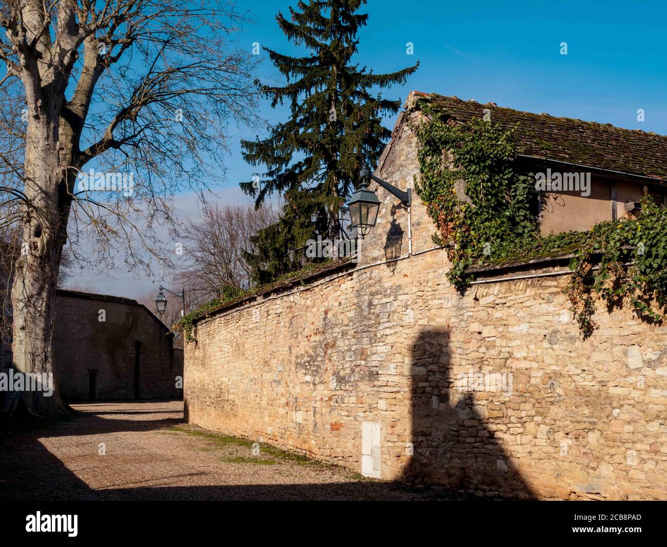 Beautiful ancient architecture of Burgundy. Streets of the city of ...