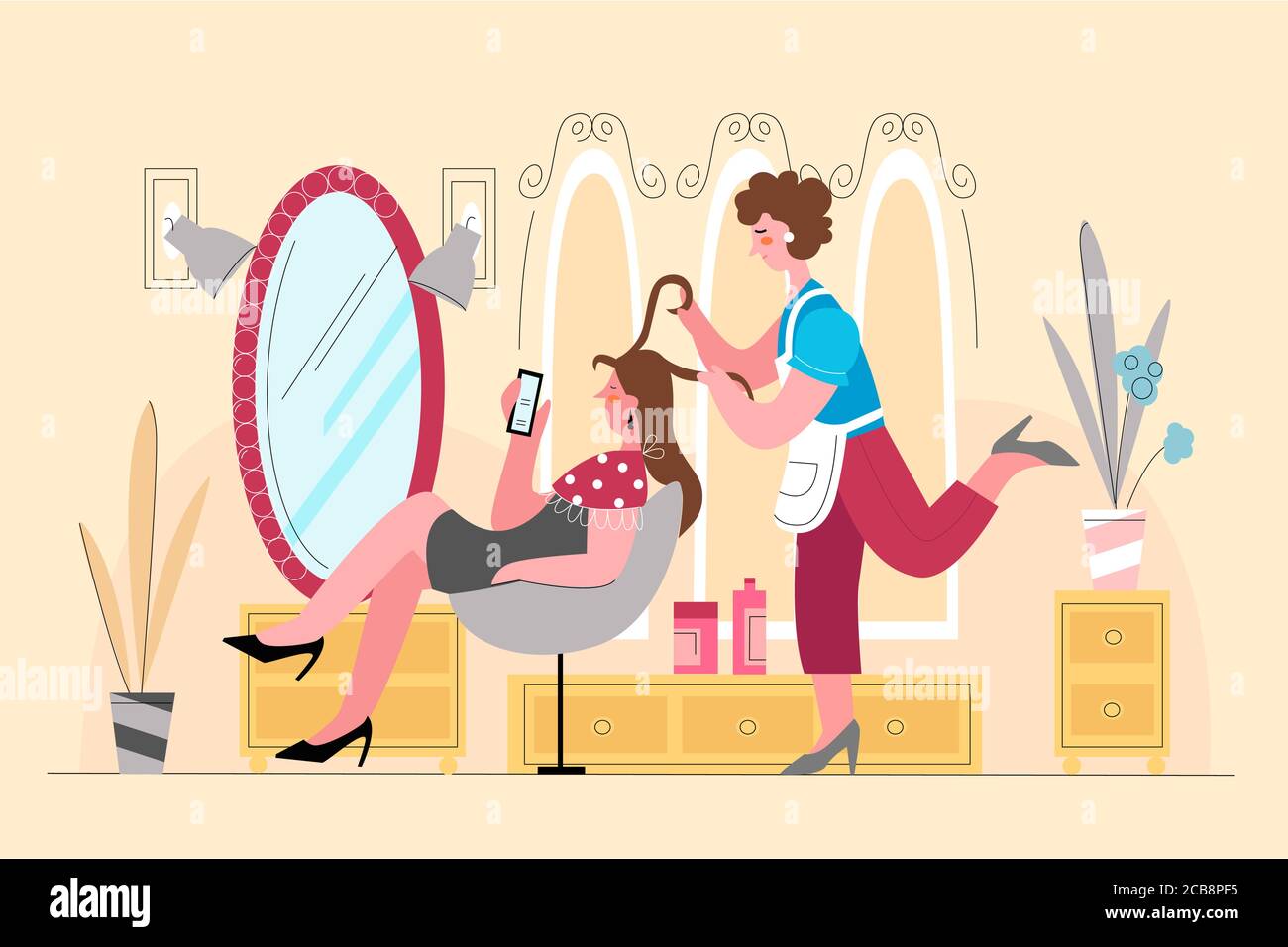 Feminine indoor Stock Vector Images - Alamy