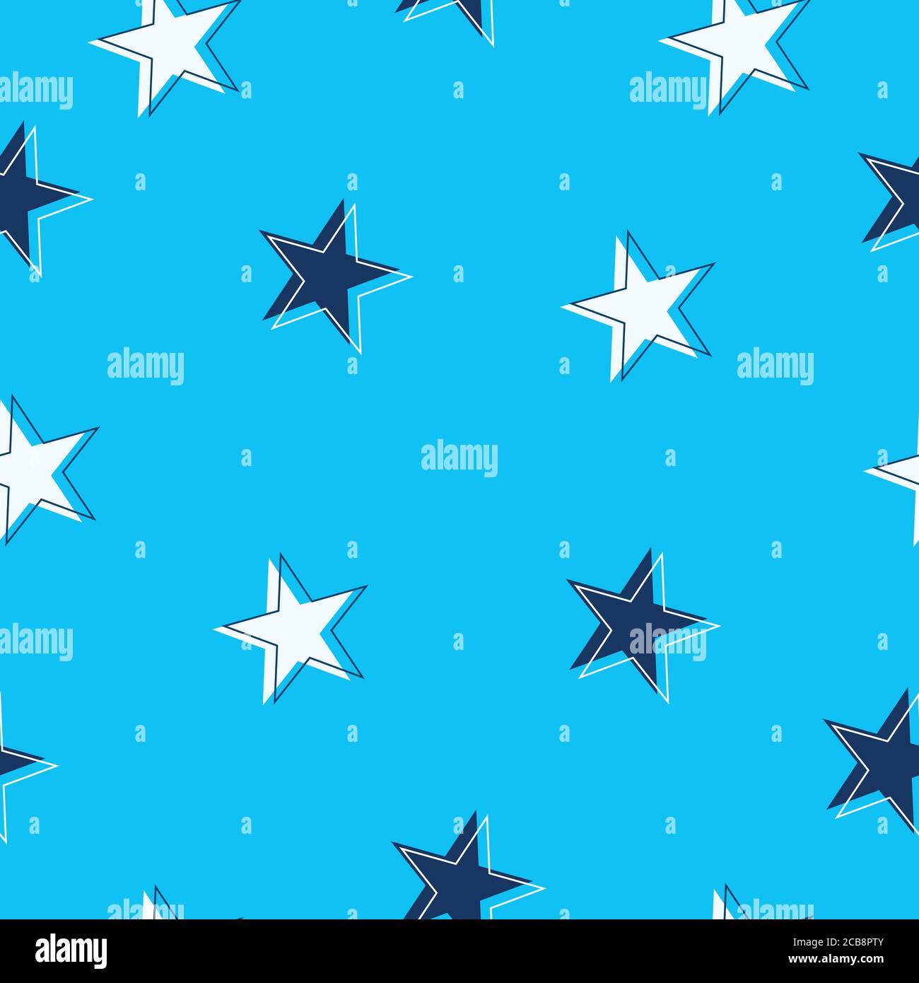 blue theme - seamless pattern with blue stars vector Stock Vector Image ...