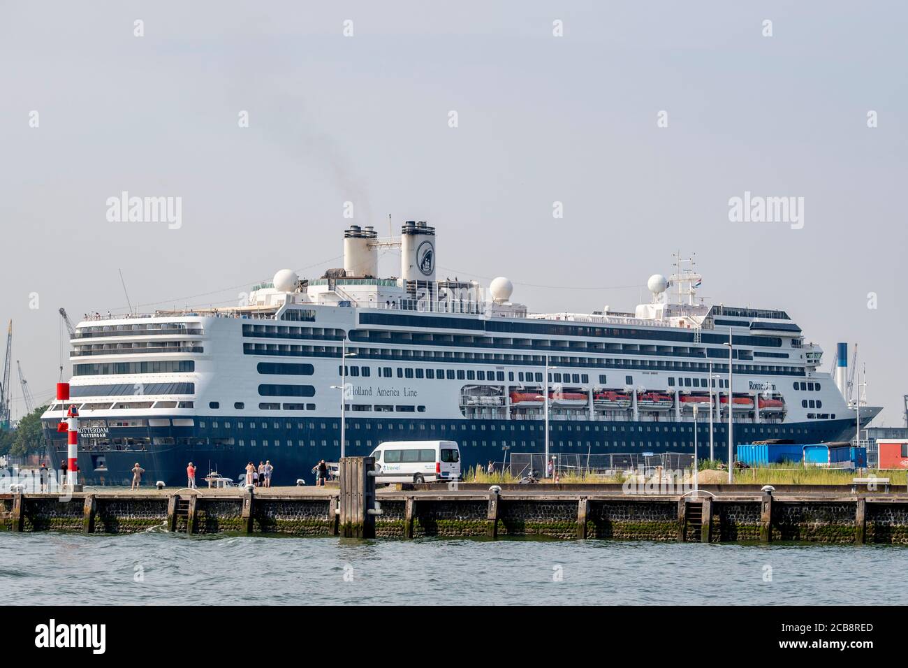 The MS Rotterdam, a Holland-America cruise ship at Wilhelminakade for ...
