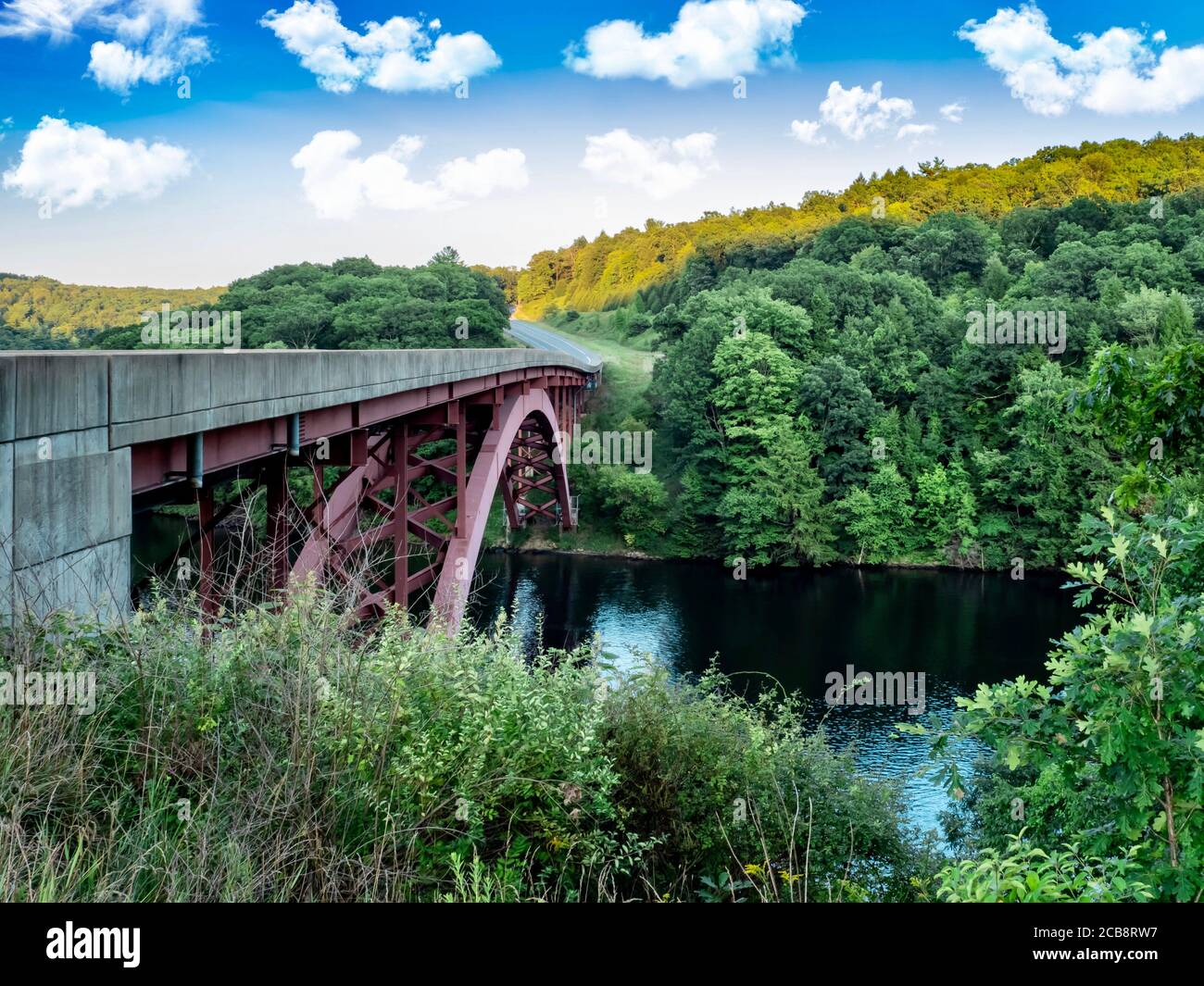 Bridge going over the Clarion River near Clarion, Pennsylvania, not far ...