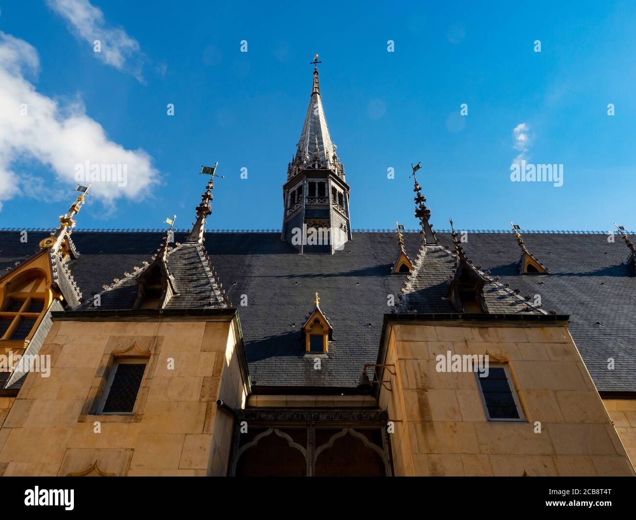 Beautiful ancient architecture of Burgundy. Streets of the city of ...