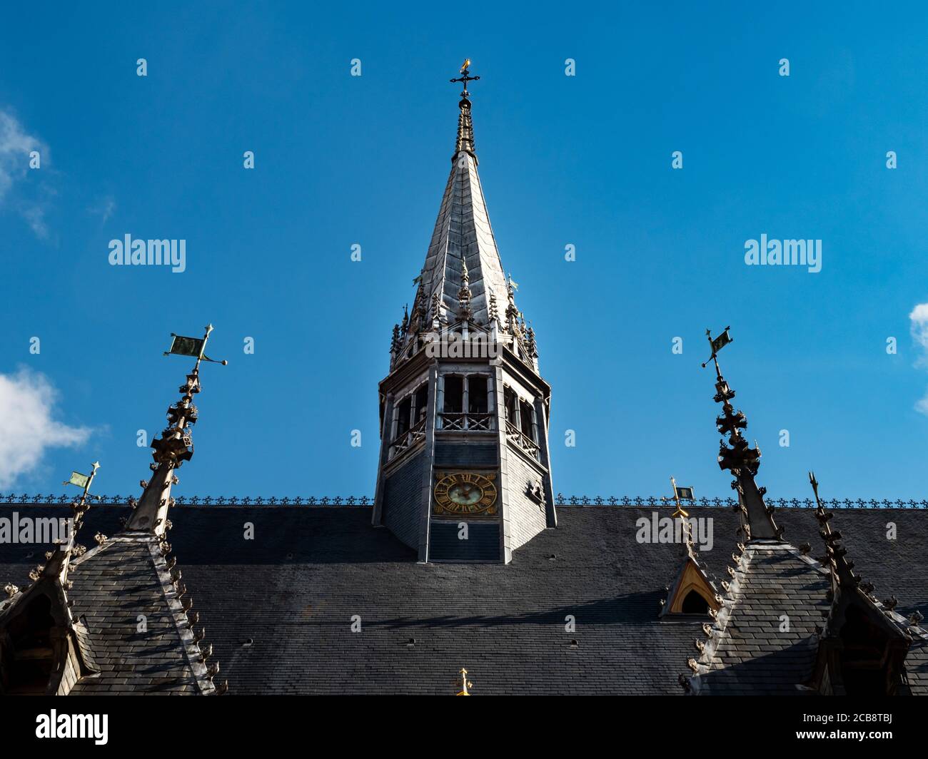 Beautiful ancient architecture of Burgundy. Streets of the city of ...