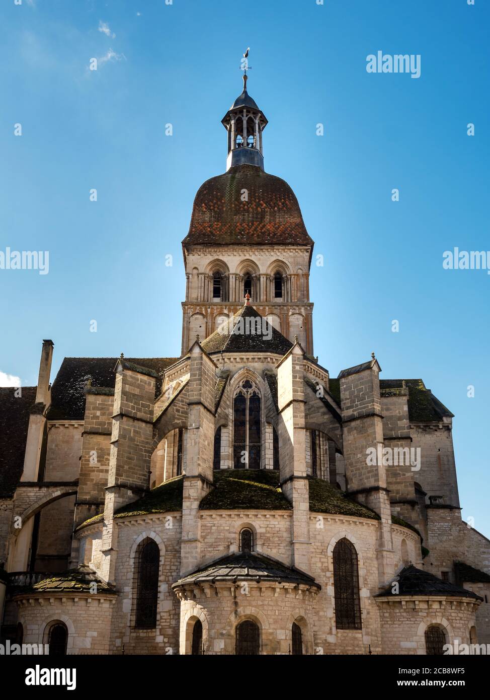 Beautiful ancient architecture of Burgundy. Streets of the city of ...