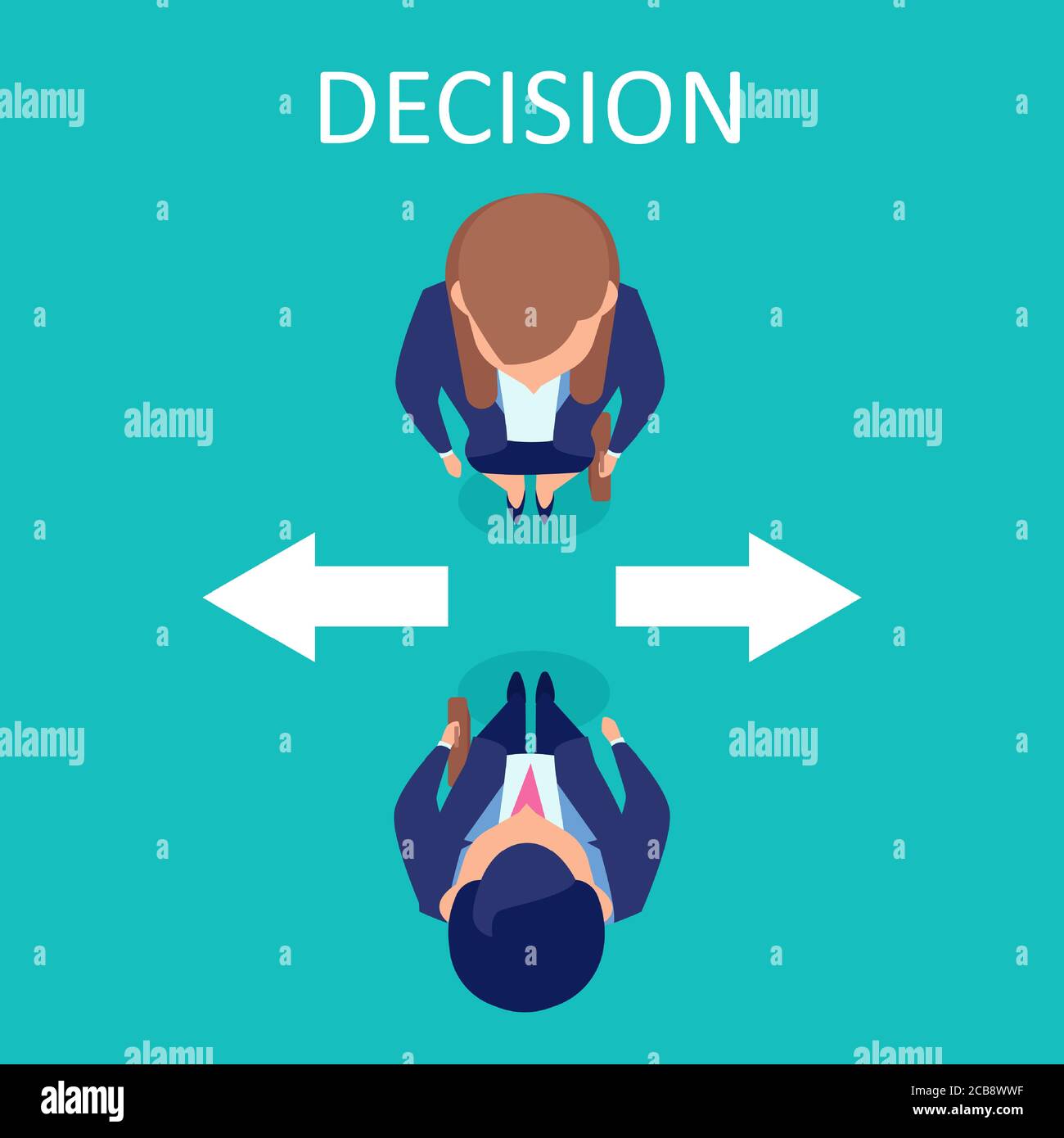 Opposite view man woman Stock Vector Images - Alamy