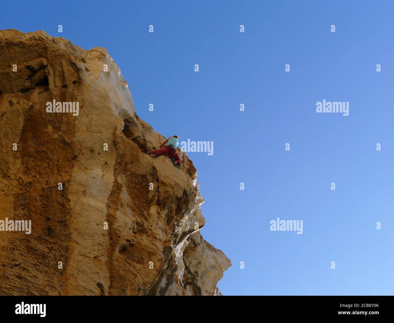 Rock climbing in Sicily Stock Photo - Alamy